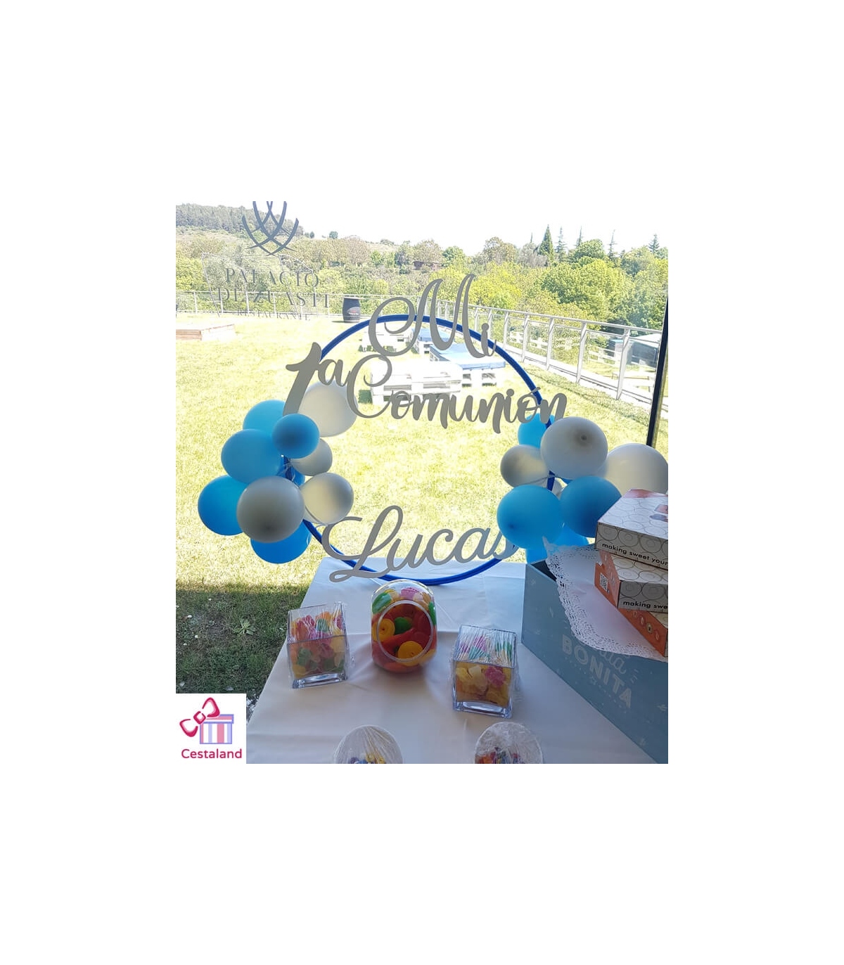 Letras Decorar Hula Hop. Aro personalizado bodas y comunión